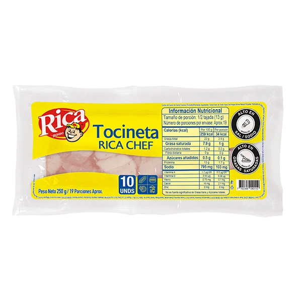 TOCINETA RICA 250 G - Lácteos los diamantes